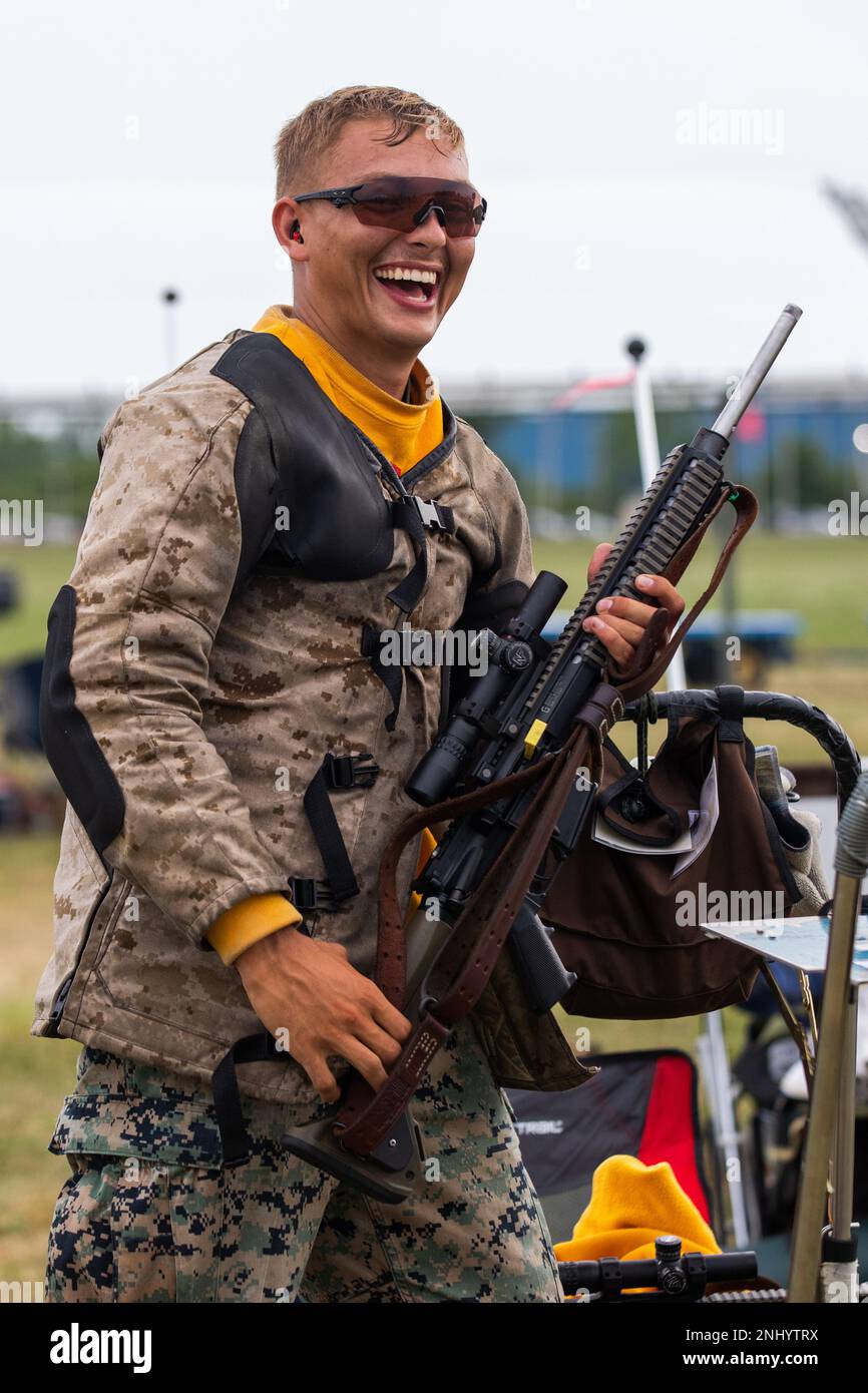 U.S. Marine Corps Sgt. Riley Stewart, with the Marine Corps Shooting ...