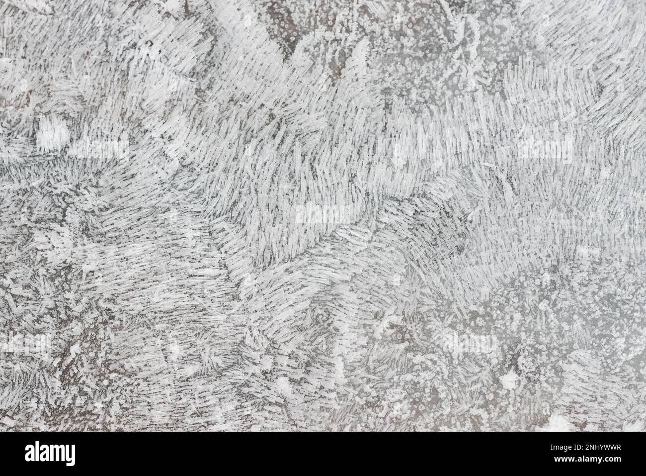 Harsh freezing hoar fog moisture makes water droplets turn directly ...