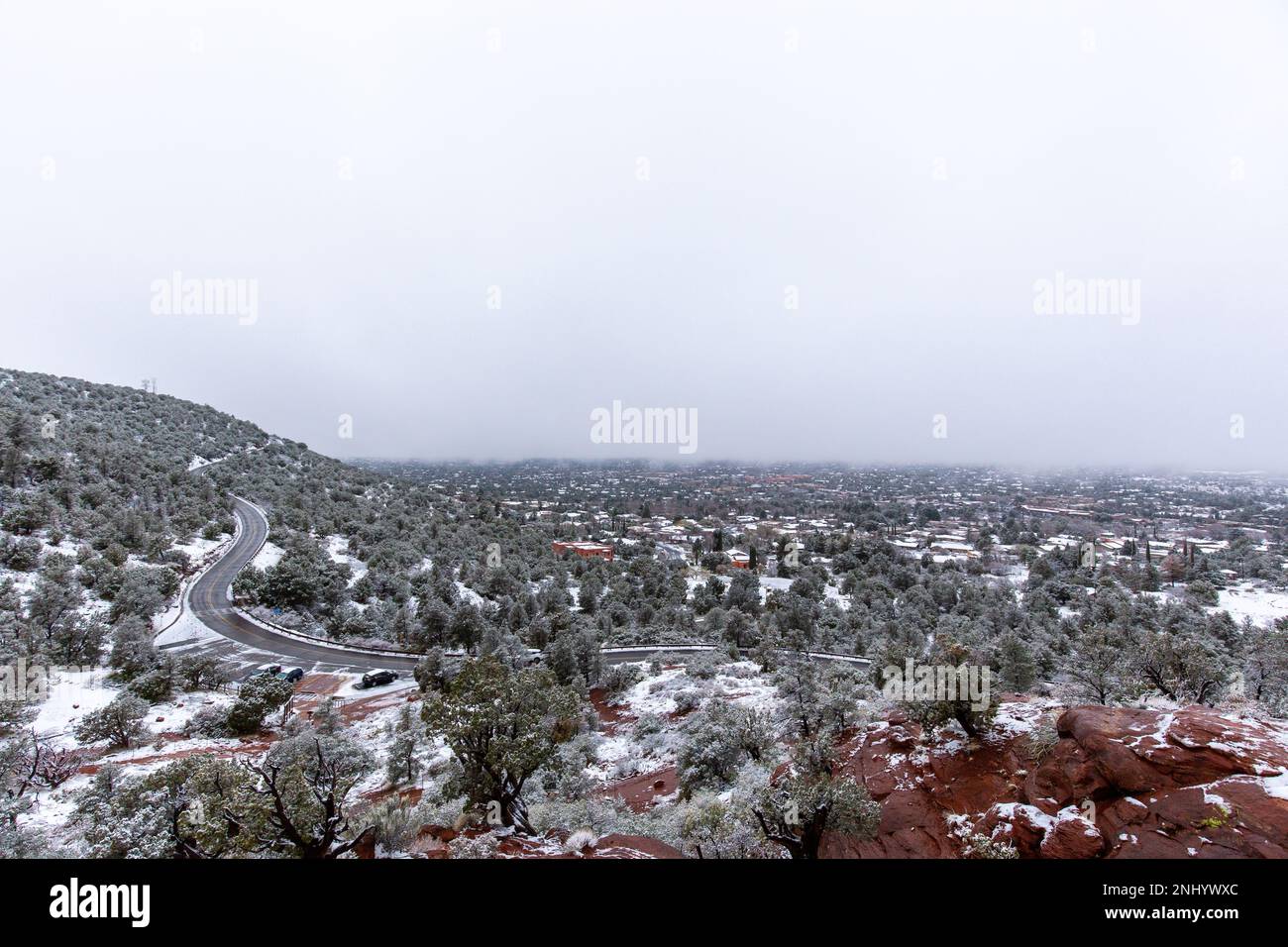 Snow in Sedona Stock Photo - Alamy