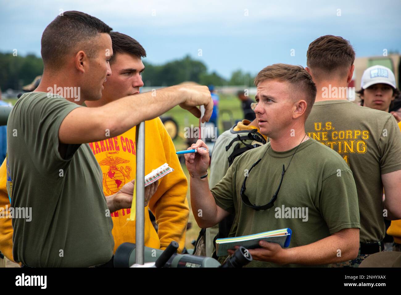 U.S. Marines with the Marine Corps Shooting Team compete in the 2022 ...