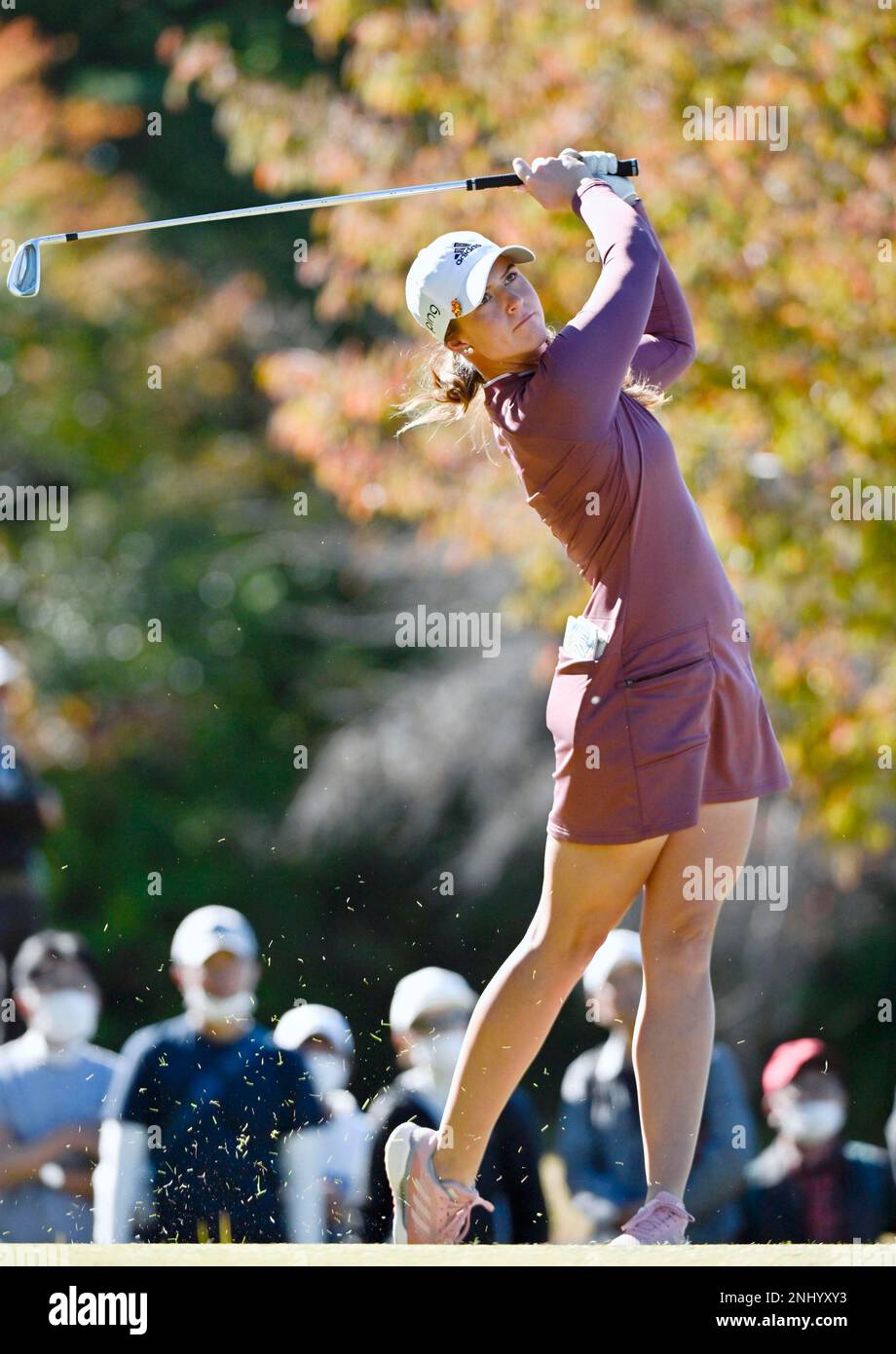 Linn Grant of Sweden tees off on the third hole during the LPGA Tour's ...