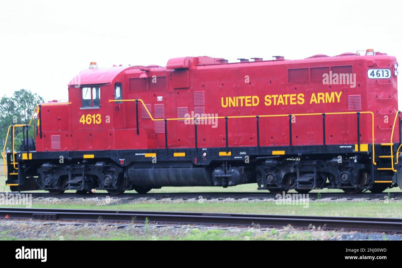 A U.S. Army locomotive used as part of rail operations is shown Aug. 3 ...