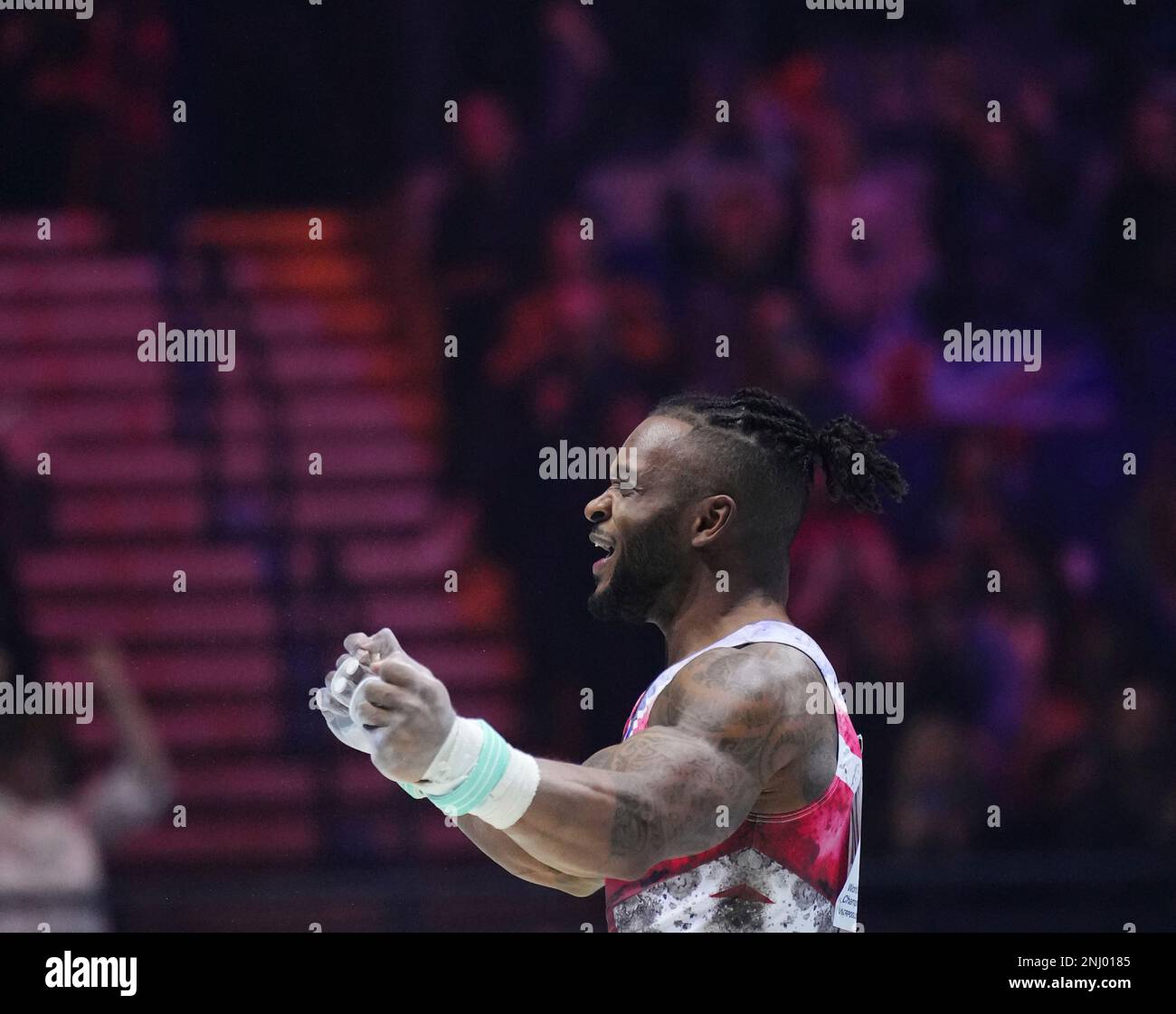 Courtney James Matthew Winston Tulloch of Great Britain reacts during ...