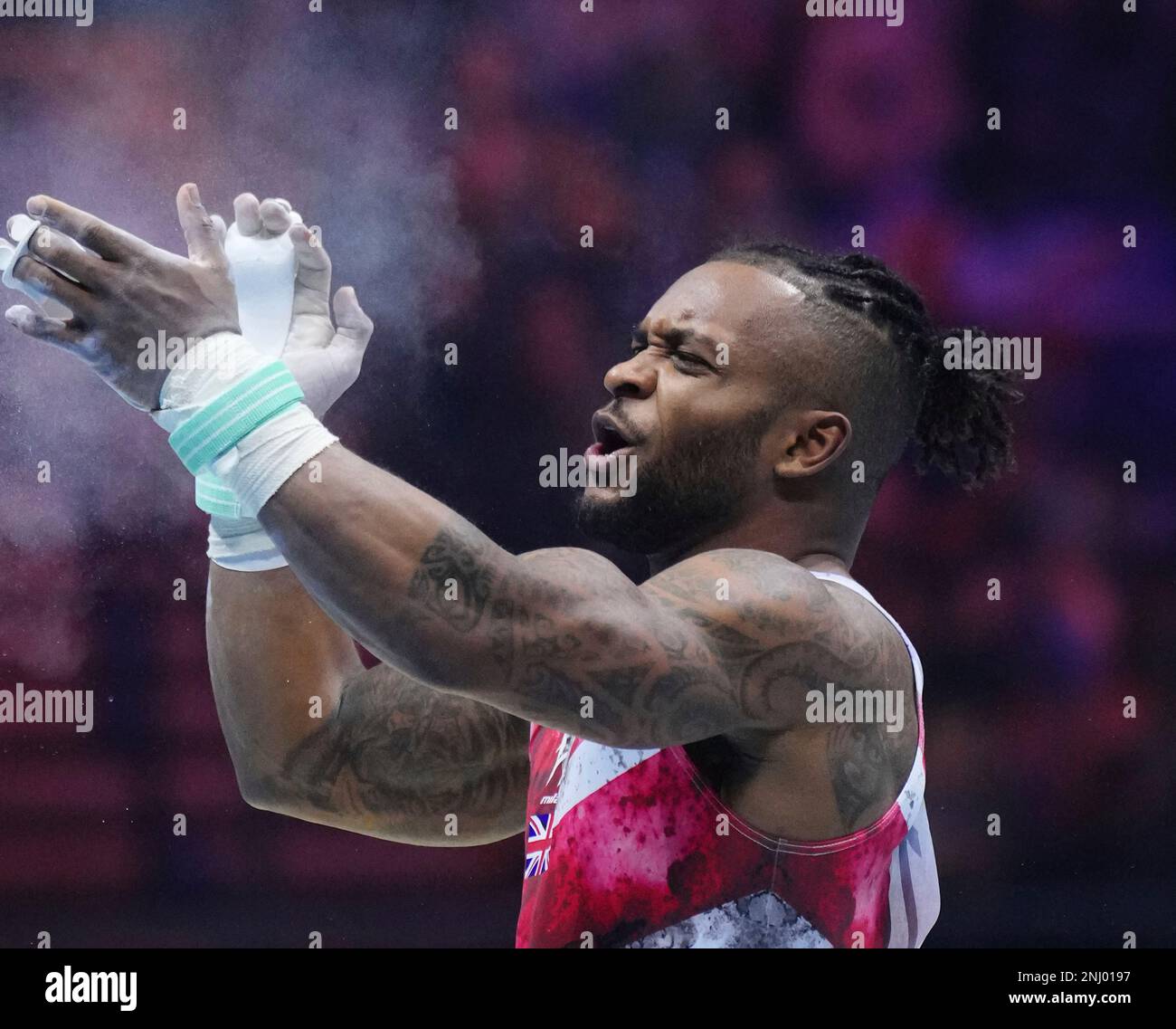 Courtney James Matthew Winston Tulloch of Great Britain reacts during ...