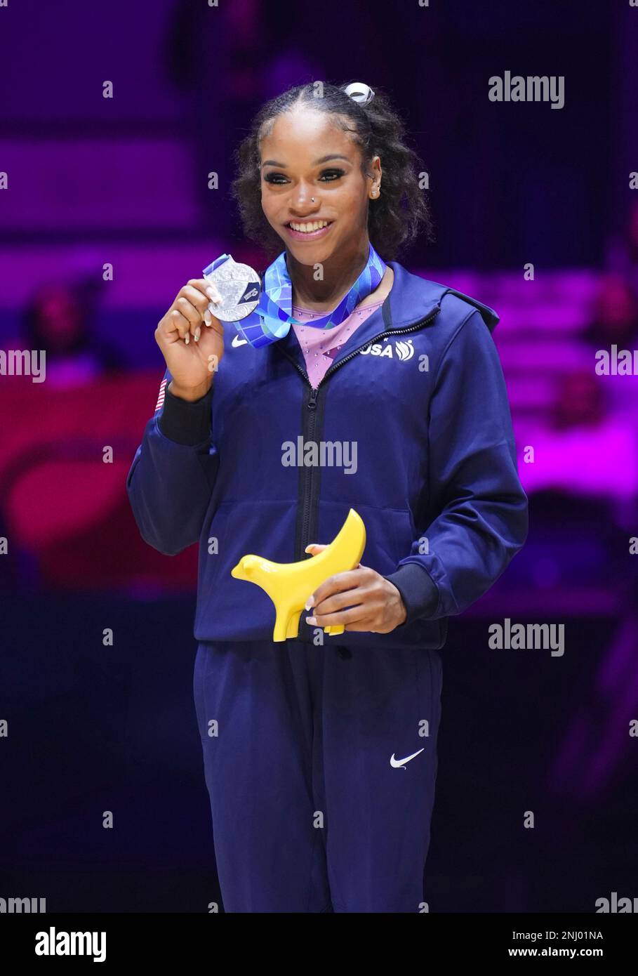 Jordan Lucella Elizabeth Chiles of United States celebrates during an ...