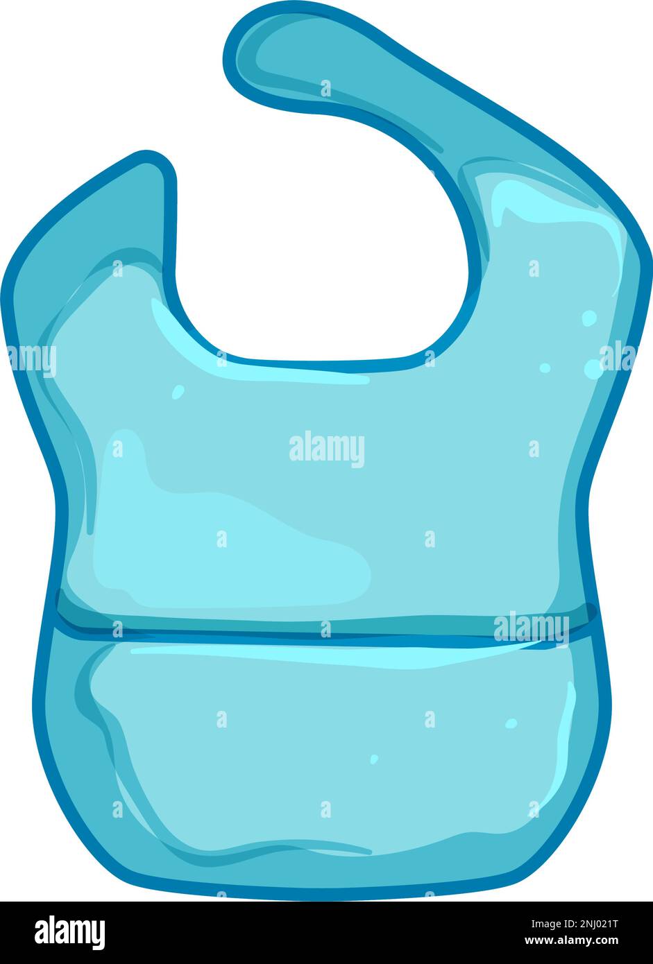 childhood bib cartoon vector illustration color sign Stock Vector Image ...