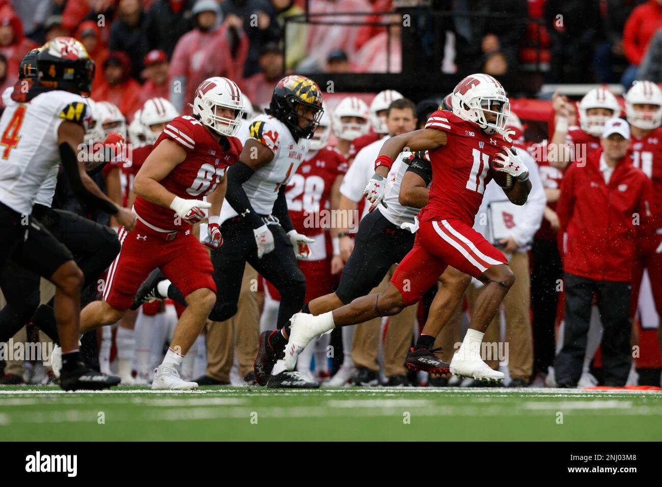 November 5, 2022: Wisconsin Badgers wide receiver Skyler Bell (11 ...