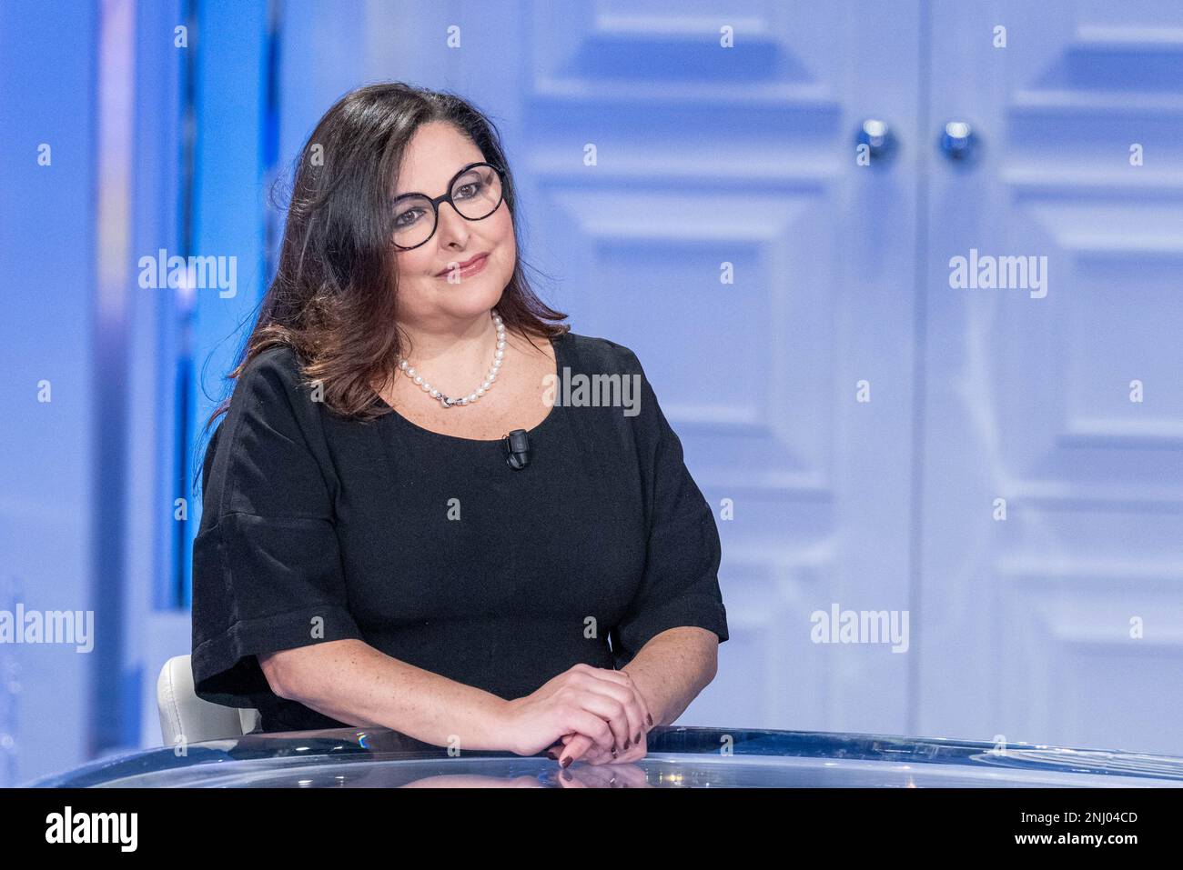 Raffaella Cosentino during the Porta a Porta broadcast on Rai 1 at the ...