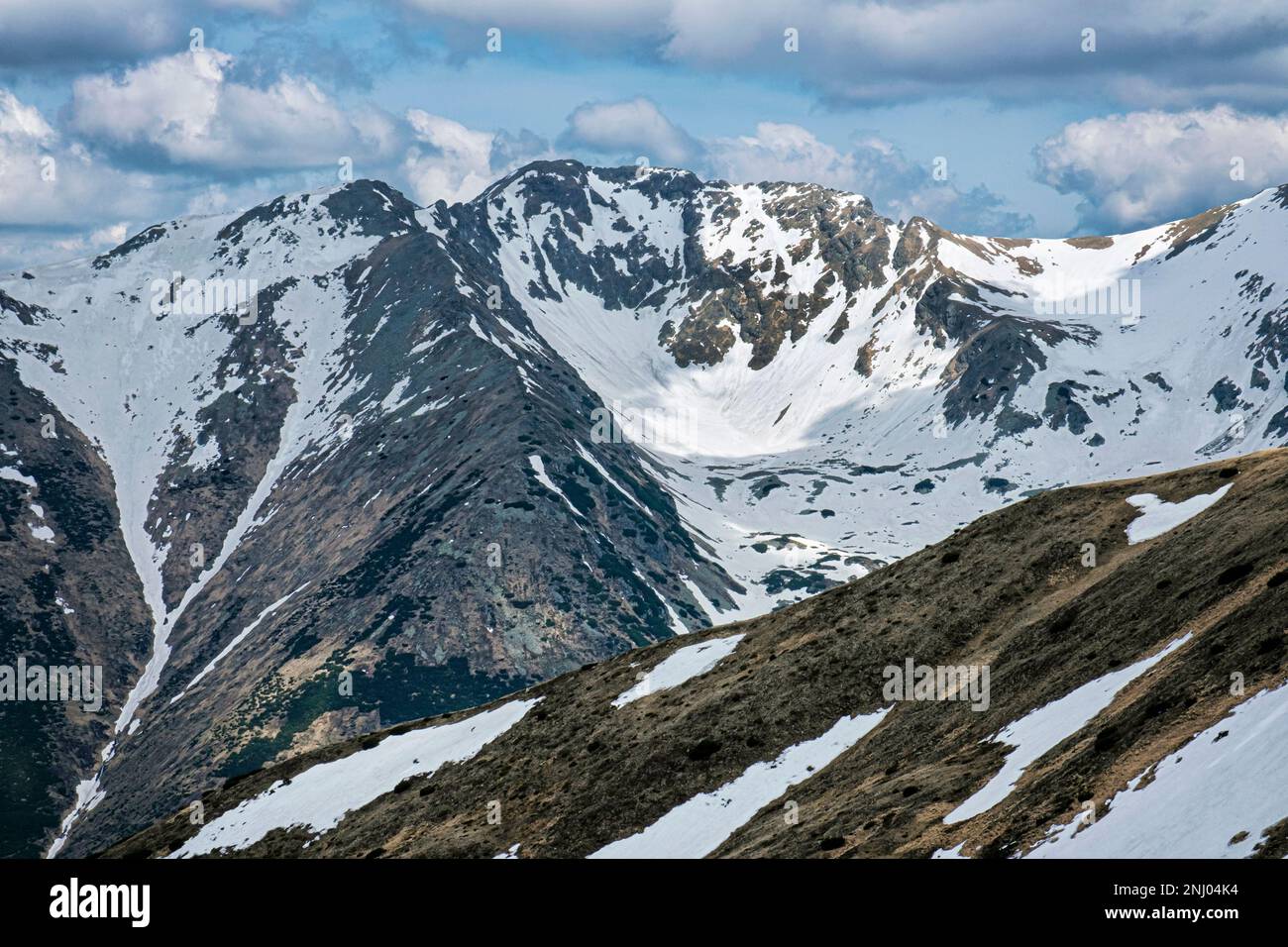 Western Tatras scenery from Baranec peak, Slovak republic. Hiking theme ...