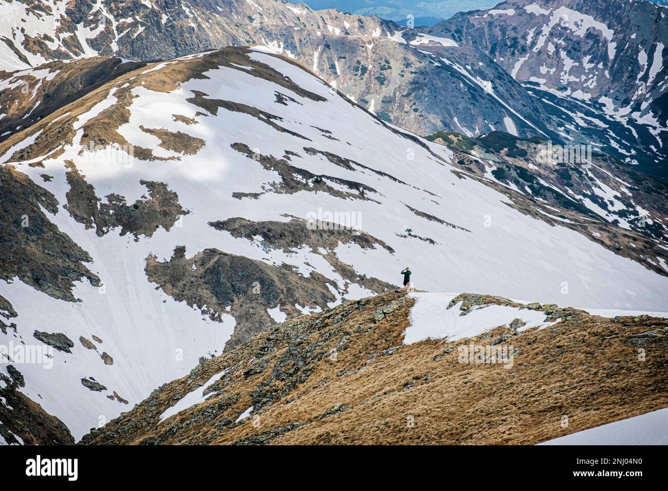 Western Tatras scenery from Baranec peak, Slovak republic. Hiking theme ...