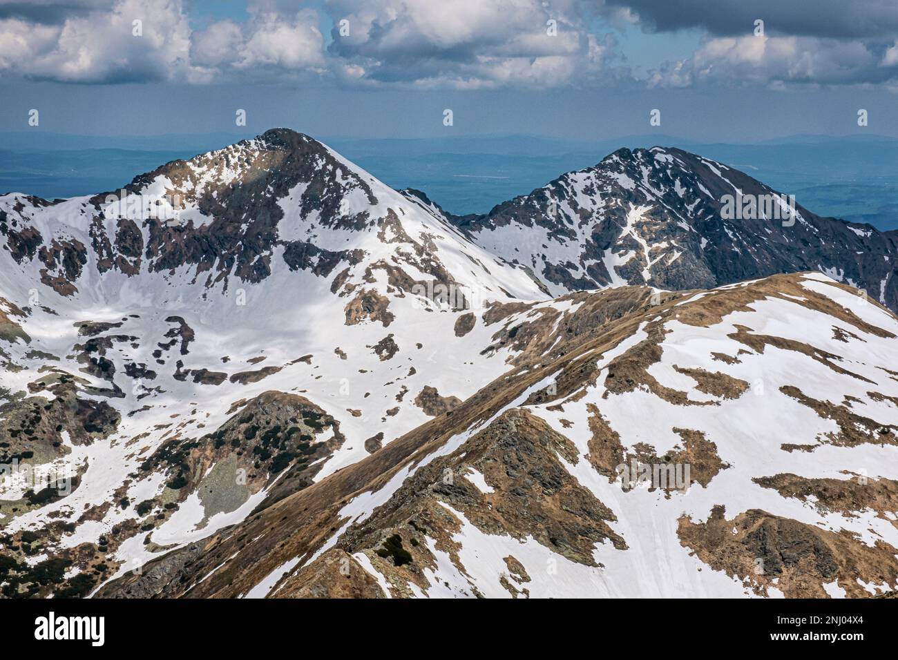Western Tatras scenery from Baranec peak, Slovak republic. Hiking theme ...
