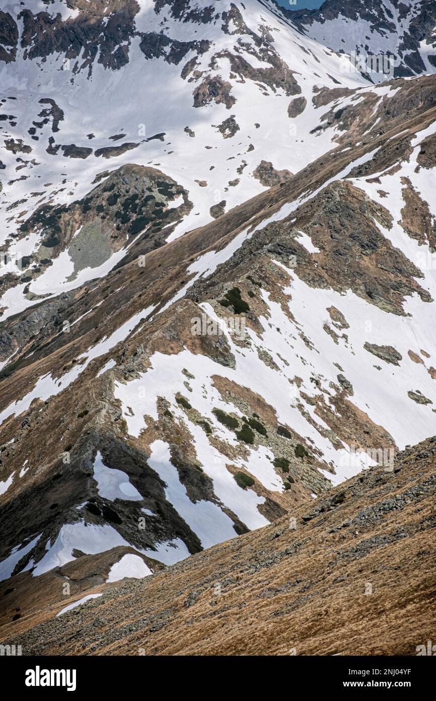 Western Tatras scenery from Baranec peak, Slovak republic. Hiking theme ...