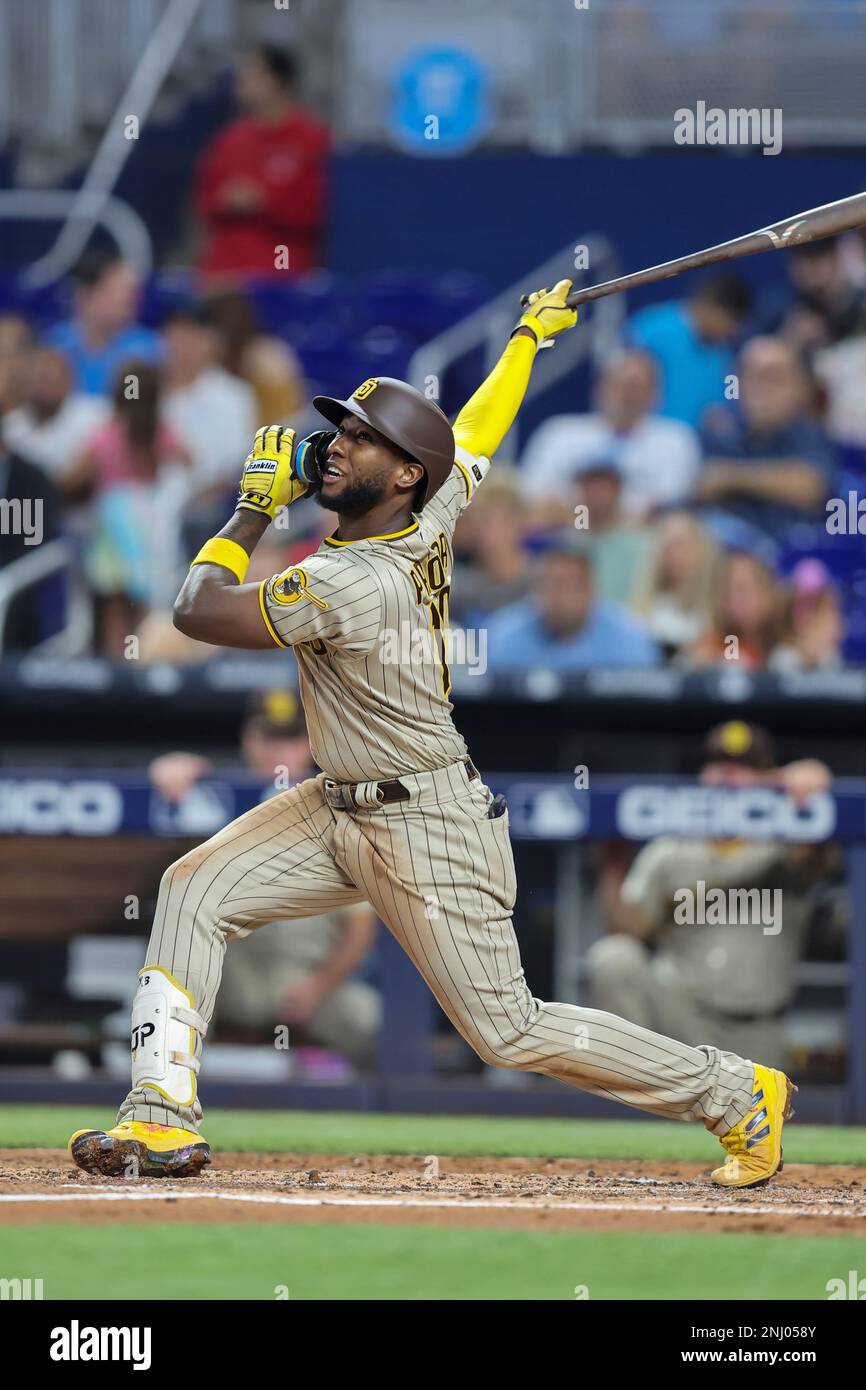 San Diego Padres Jurickson Profar plays in a game against the Miami ...