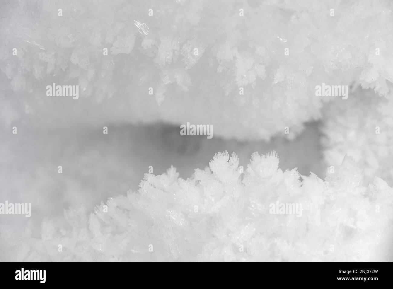 Harsh freezing hoar fog moisture makes water droplets turn directly ...