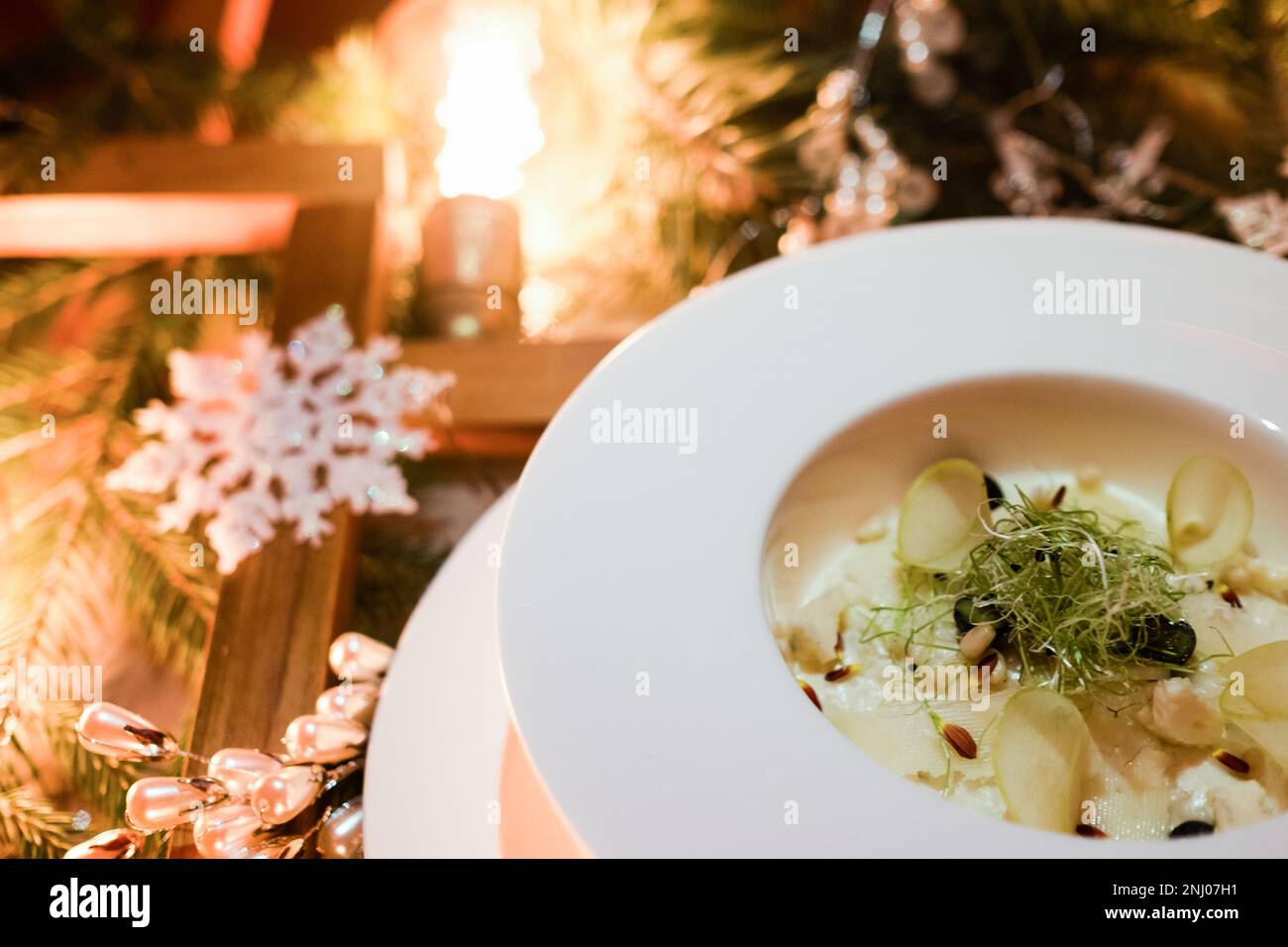 festive restaurant menu healthy meal Stock Photo - Alamy