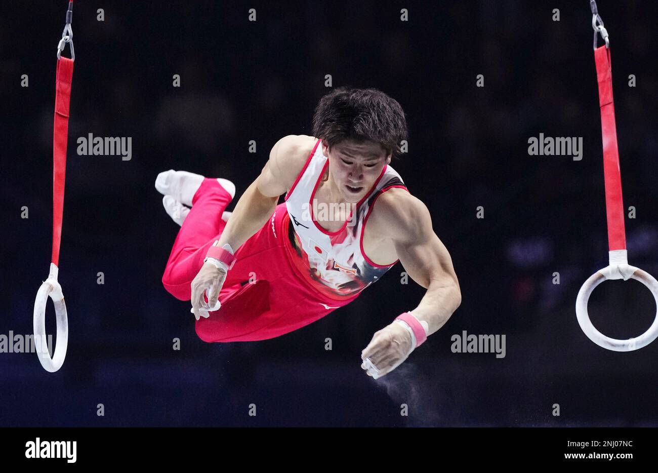 Japan's Daiki HASHIMOTO performs Pommel Horse at the MEN'S ALL-AROUND ...