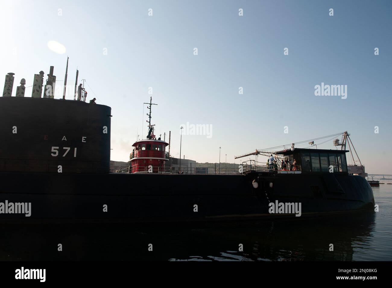 Historic Ship Nautilus (SSN 571) departs Submarine Base New London in ...