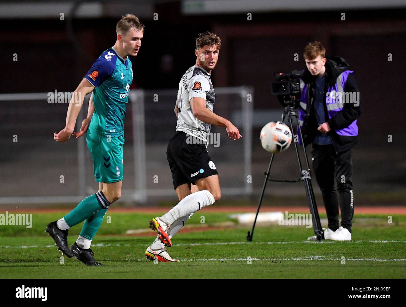 Will Sutton of Oldham Athletic Association Football Club tussles with ...