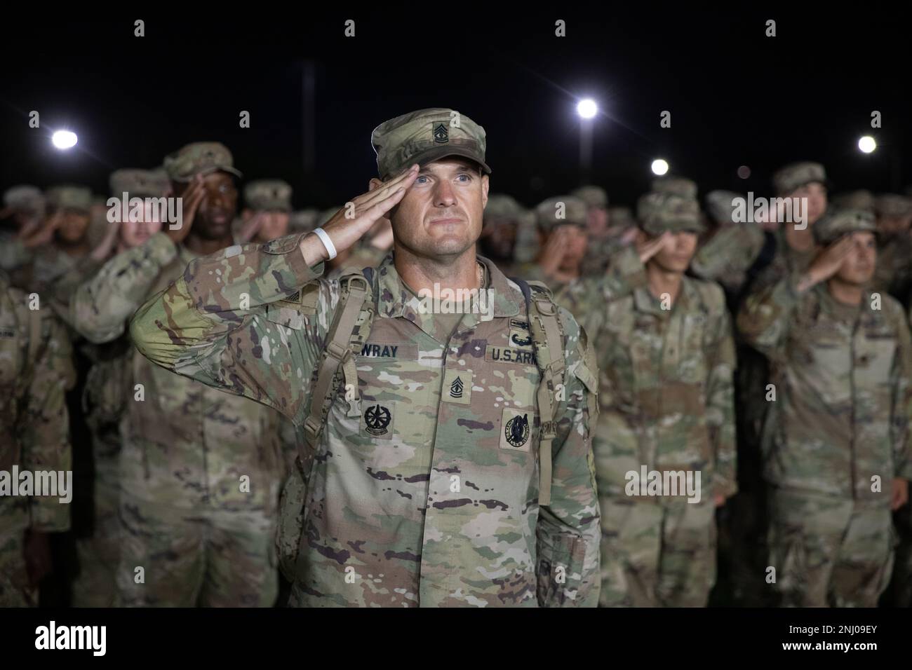 U.S. Army 1st Sgt. Brain Wray, assigned to 3rd Battalion, 69th Armored ...