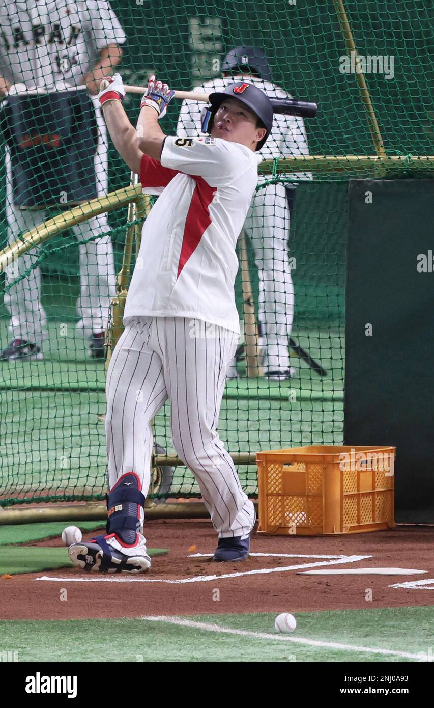 An official practice of Japan national baseball team (Samurai Japan) in ...