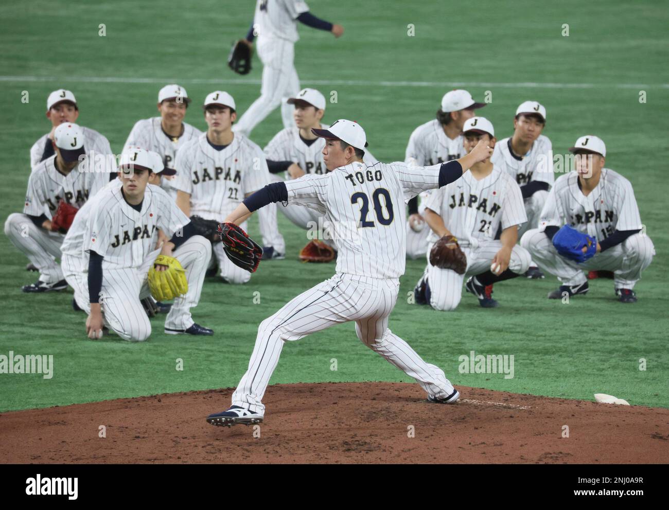 An official practice of Japan national baseball team (Samurai Japan) in ...