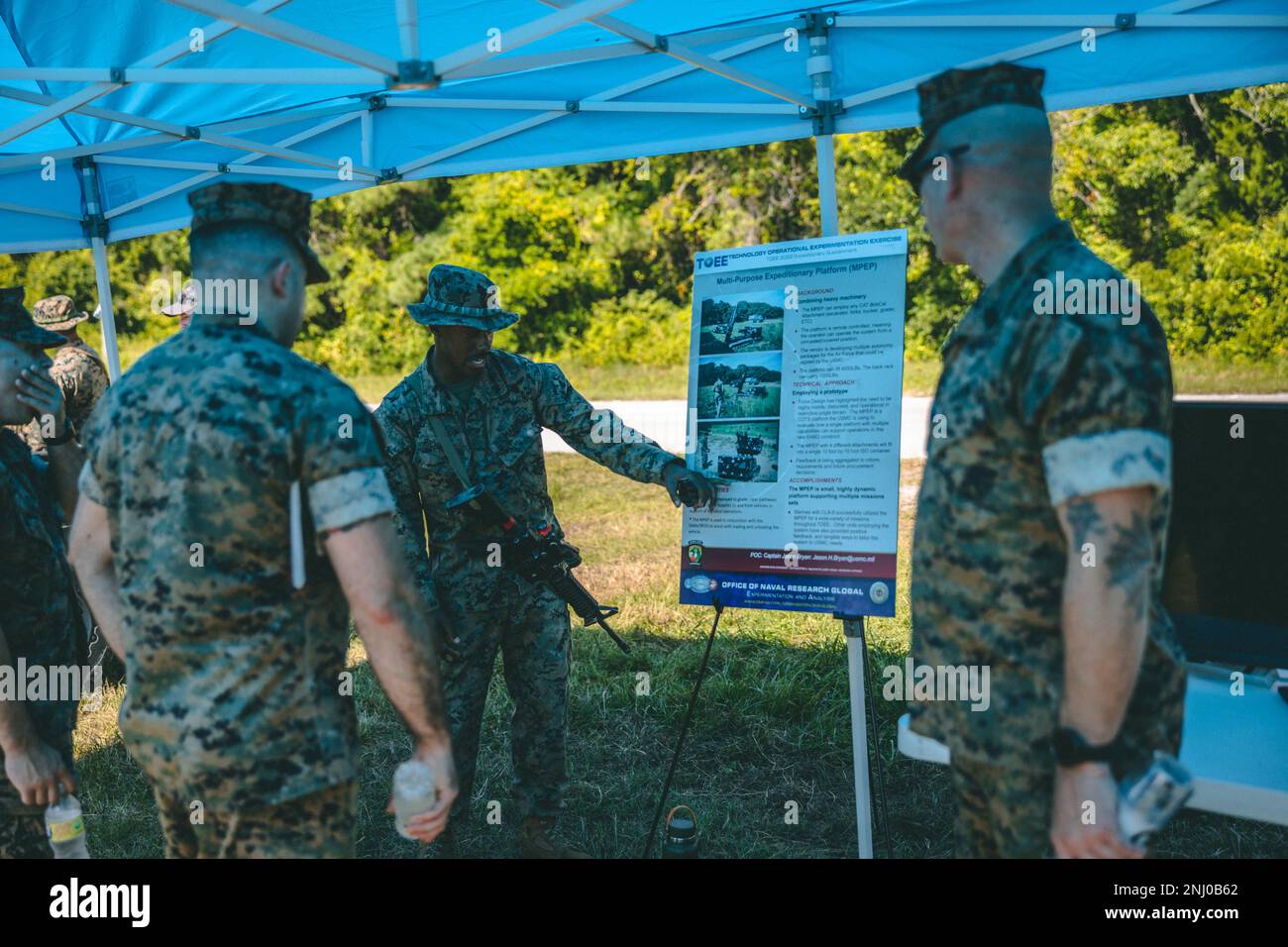 U.S. Marine Corps 1st Lt. Jamaz Richardson, a logistics officer with ...