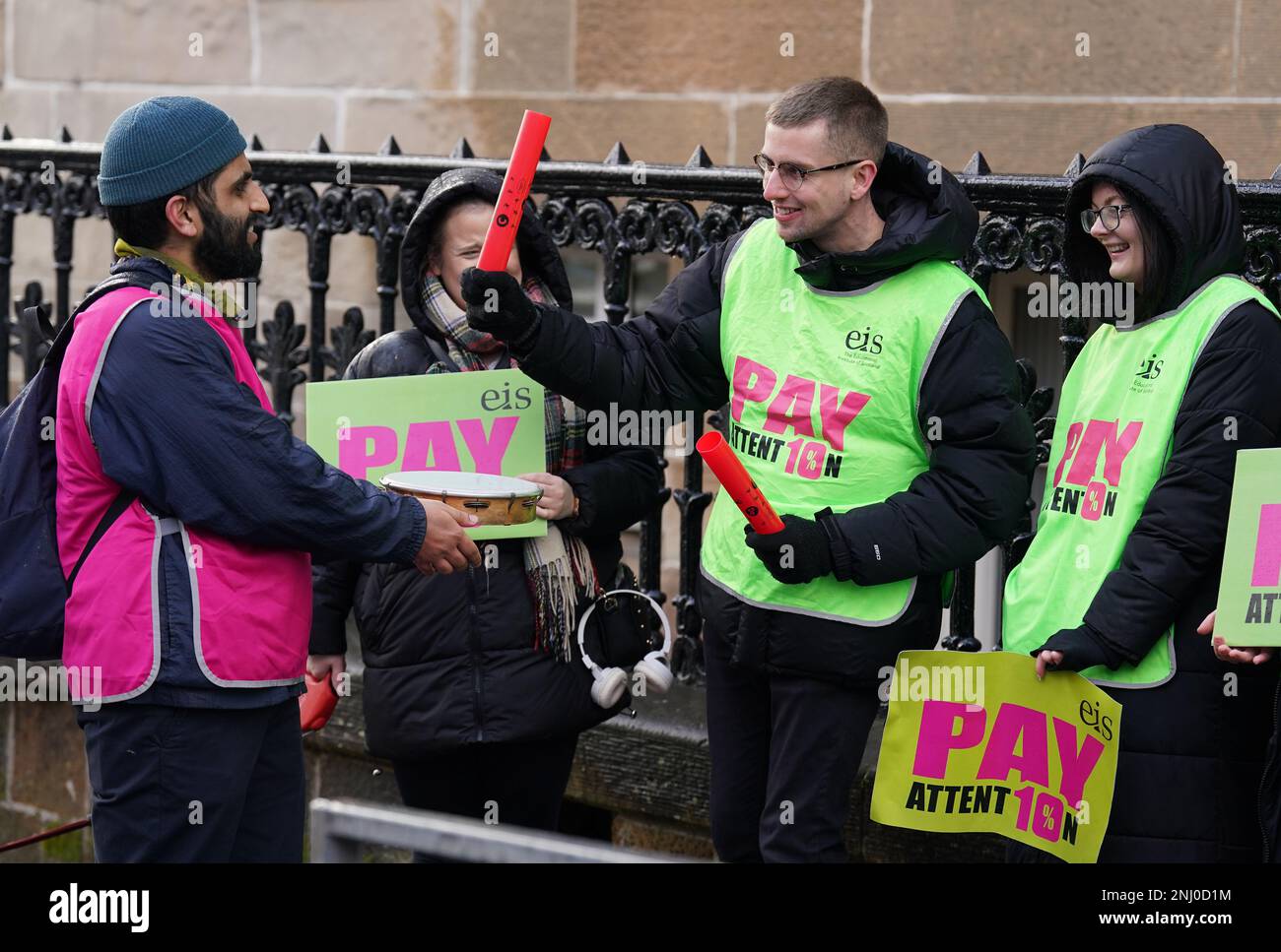 Teachers from the Educational Institute of Scotland (EIS) union on the ...