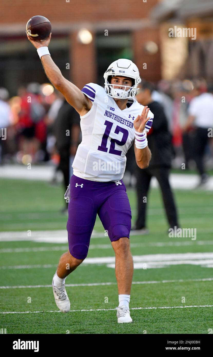 COLLEGE PARK, MD - OCTOBER 22: Northwestern quarterback Jack Lausch (12 ...