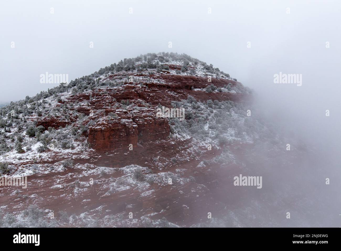 Snow In Sedona Stock Photo - Alamy