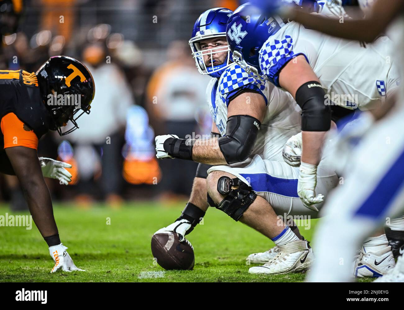 KNOXVILLE, TN - OCTOBER 29: Kentucky Wildcats offensive lineman Eli Cox ...