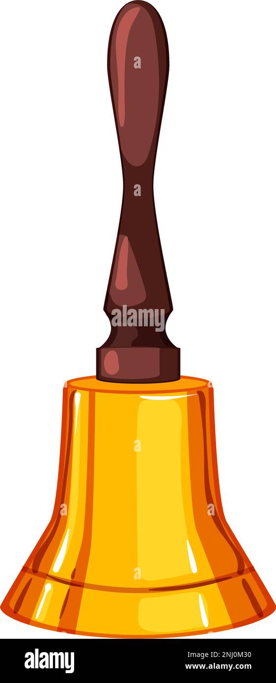 alarm bell cartoon vector illustration color sign Stock Vector Image ...