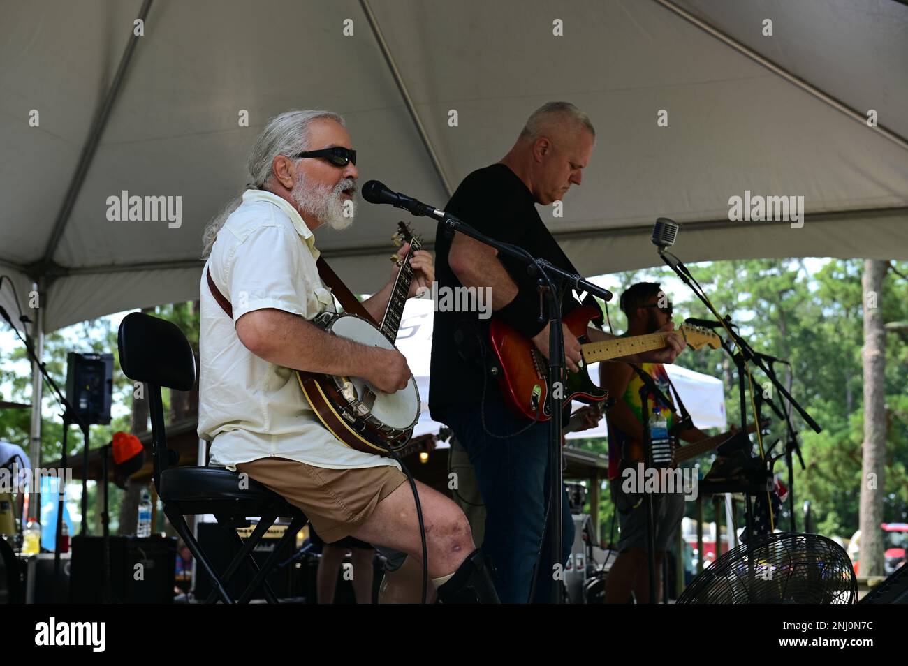 The Daniel Jordan band performs for Coast Guard Day on Base Elizabeth ...