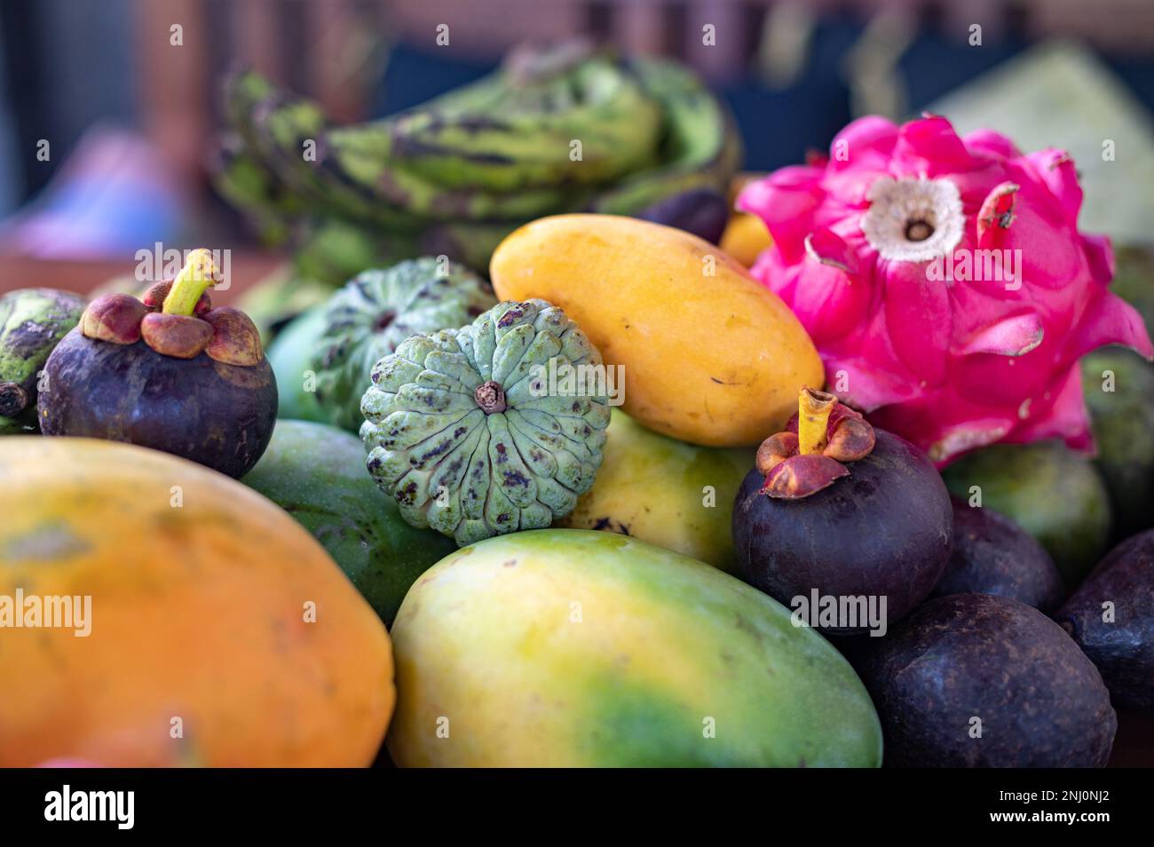Set of Balinese fruits and vegetables . Flat lay Stock Photo - Alamy