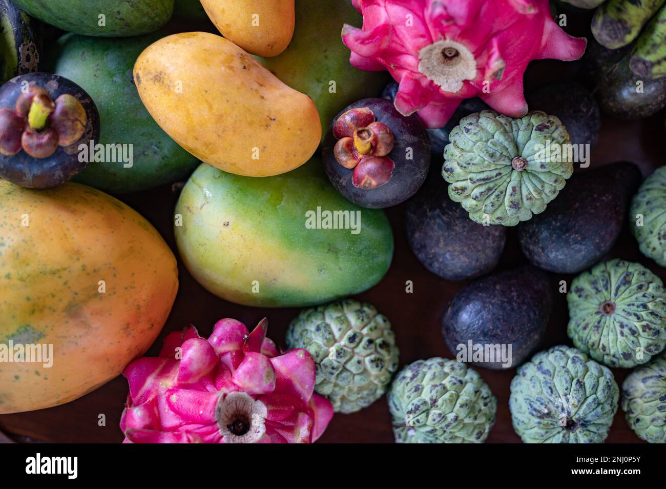 Set of Balinese fruits and vegetables . Flat lay Stock Photo - Alamy