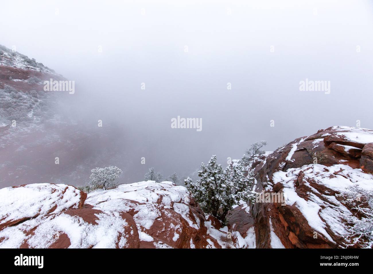 Snow In Sedona Stock Photo - Alamy