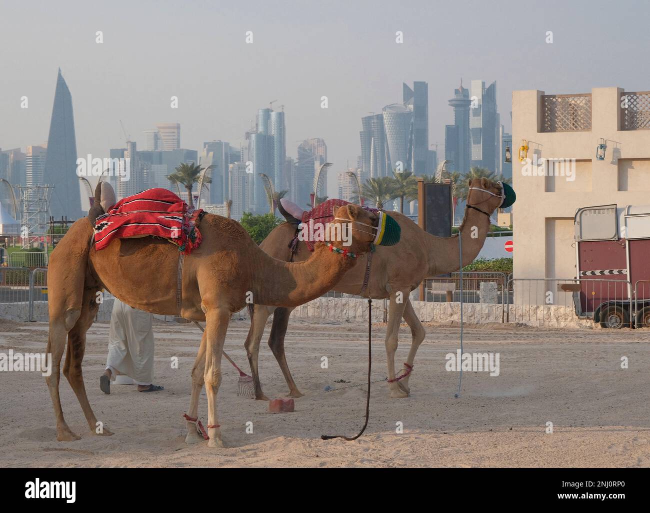 Traditional buildings are seen at Souq Waqif in Doha on Nov. 1, 2022. ( The Yomiuri Shimbun via ...