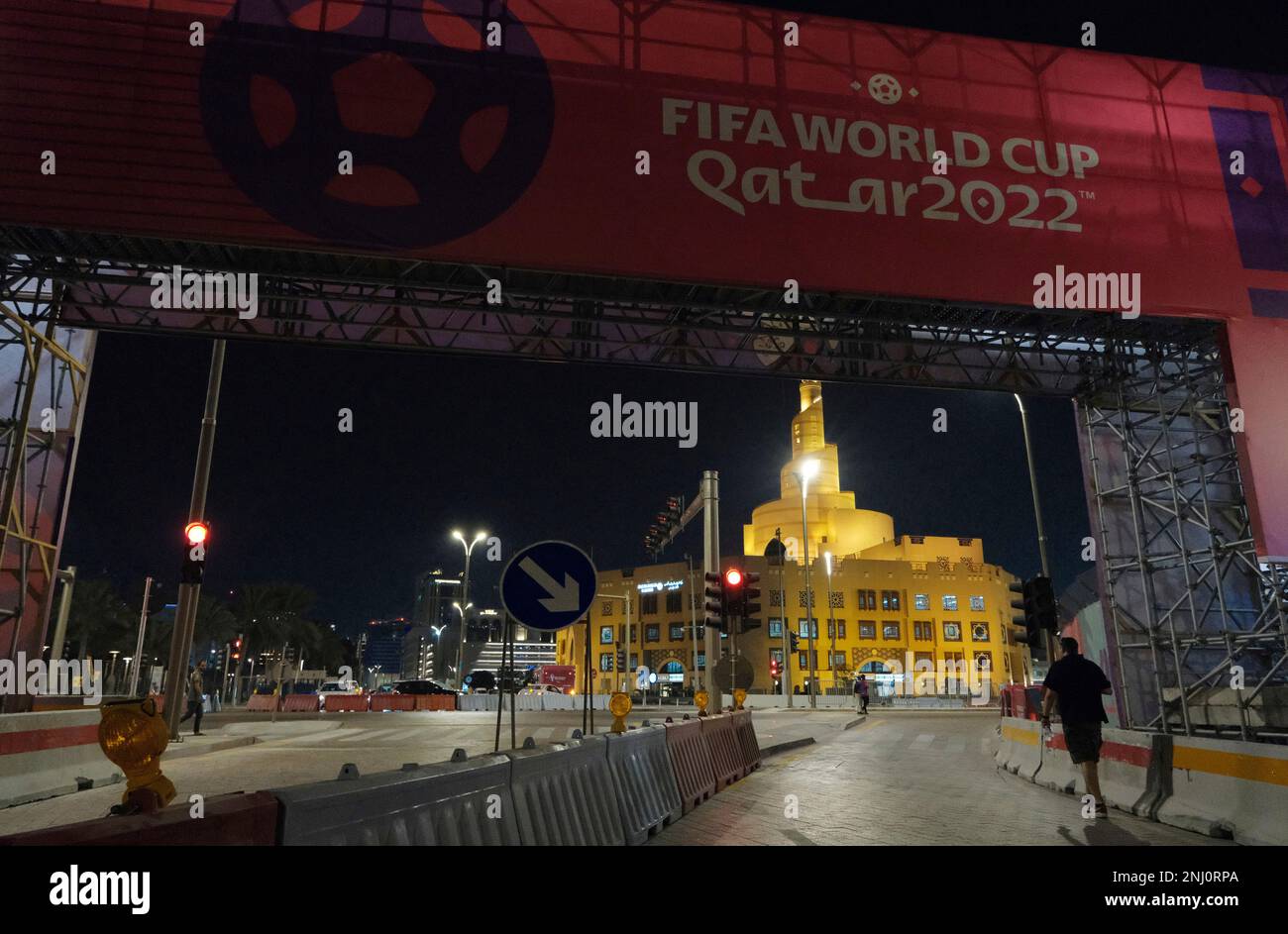 A picture shows an area called fan zone in Doha on Nov. 1, 2022. ( The ...
