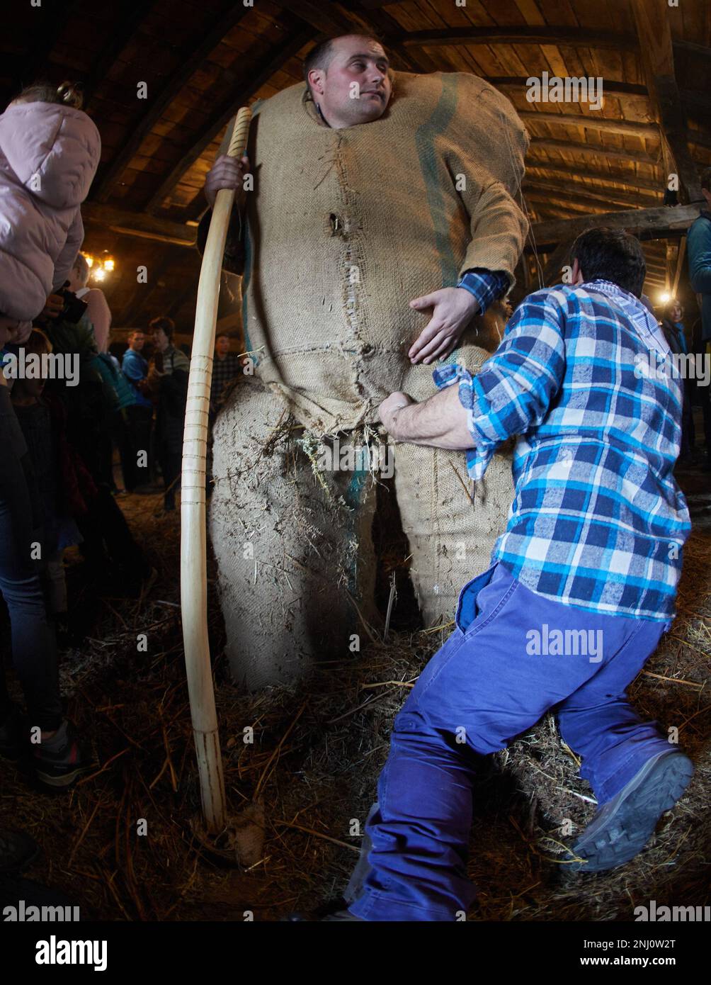 Lantz, Navarra. Spain. 21th Feb. 2023. Traditions. Carnivals. Ander ...