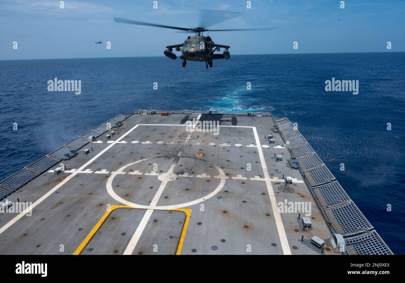 Two UH-60 Black Hawk helicopters assigned to Joint Task Force-Bravo’s 1 ...