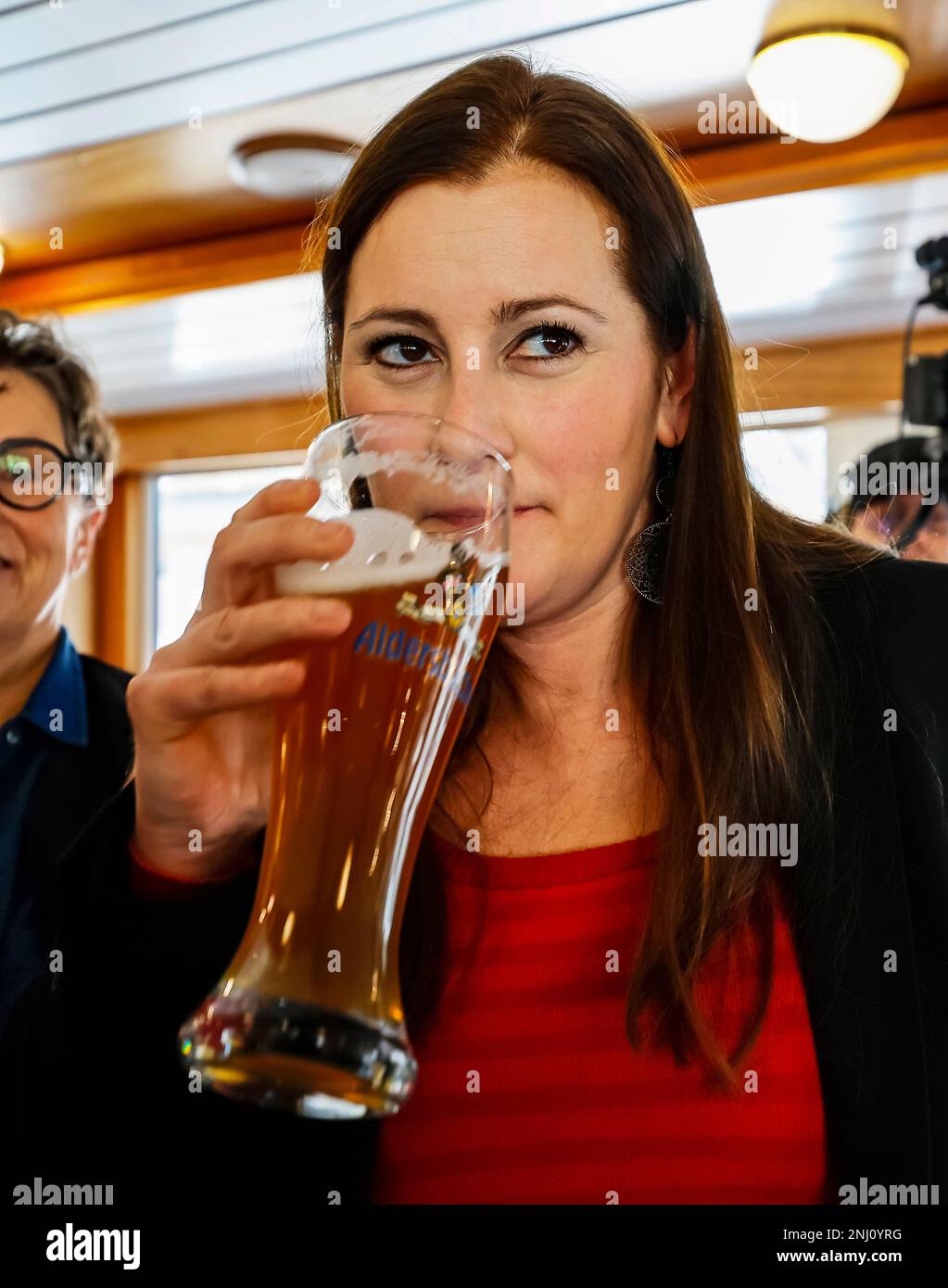 Passau, Germany. 22nd Feb, 2023. Janine Wissler, chairwoman of the Left ...