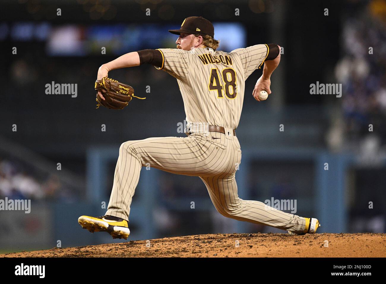 LOS ANGELES, CA - OCTOBER 11: San Diego Padres pitcher Steven Wilson ...
