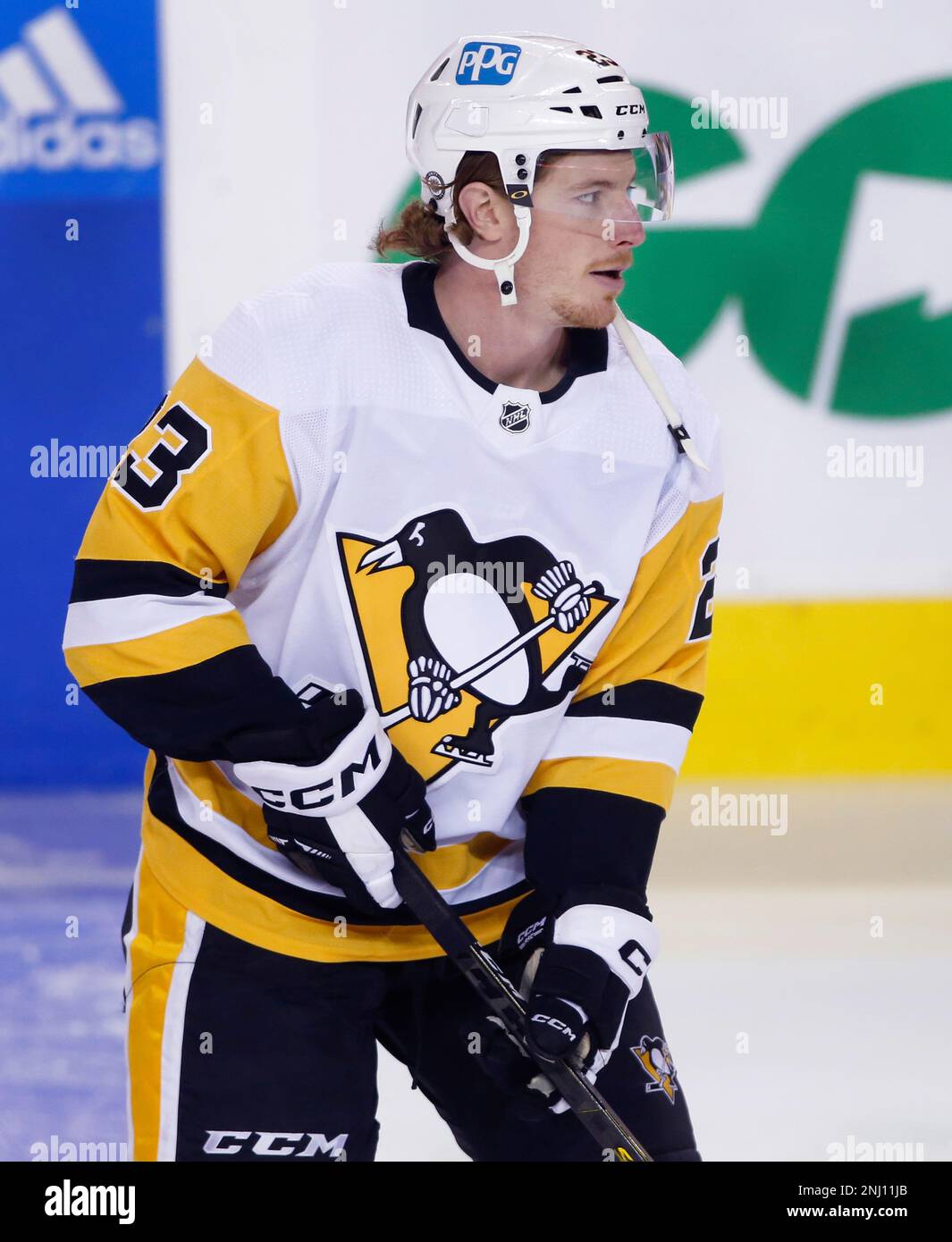 NHL profile photo on Pittsburgh Penguins player Brock McGinn at a game ...