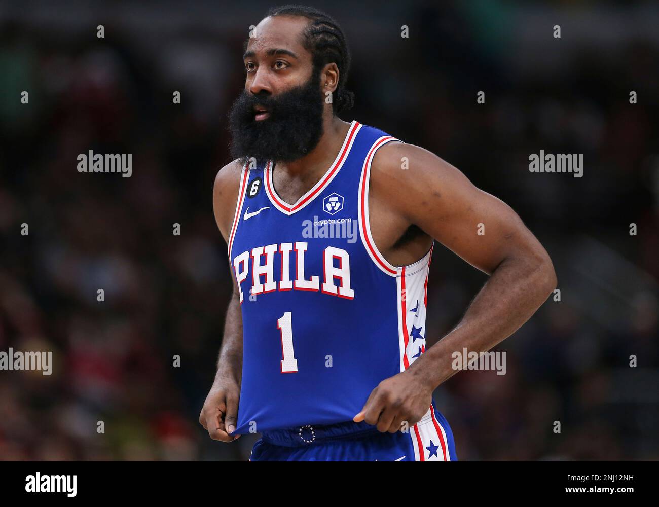CHICAGO, IL - OCTOBER 29: Philadelphia 76ers guard James Harden (1 ...