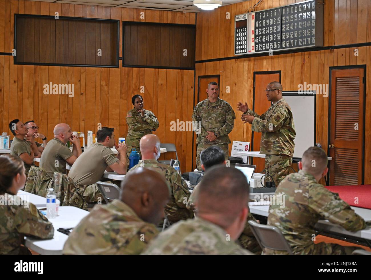 U.S. Air Force Chief Master Sgt. Anthony Sims (right), Maryland Air ...