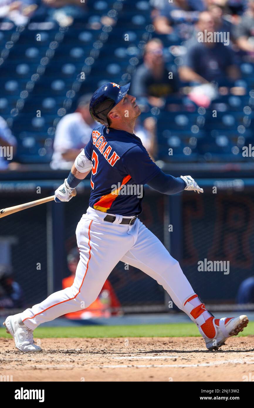 Houston Astros Alex Bregman plays in a game against the NY Mets during ...