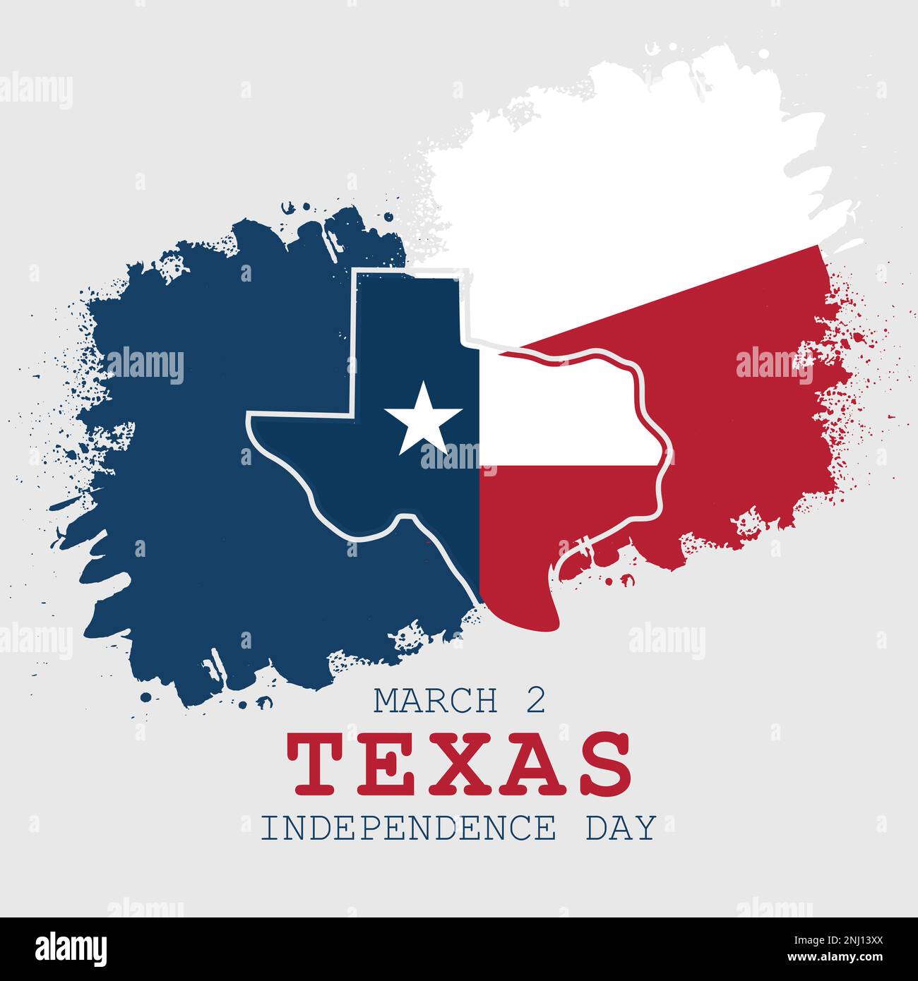 March 2, Independence day of Texas, Suitable for greeting card, poster ...