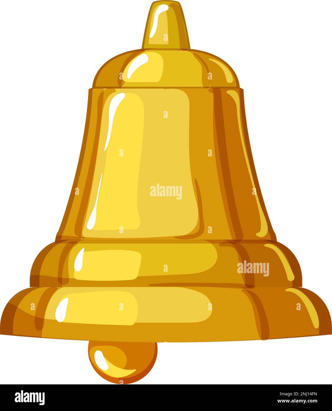ring bell cartoon vector illustration color sign Stock Vector Image ...