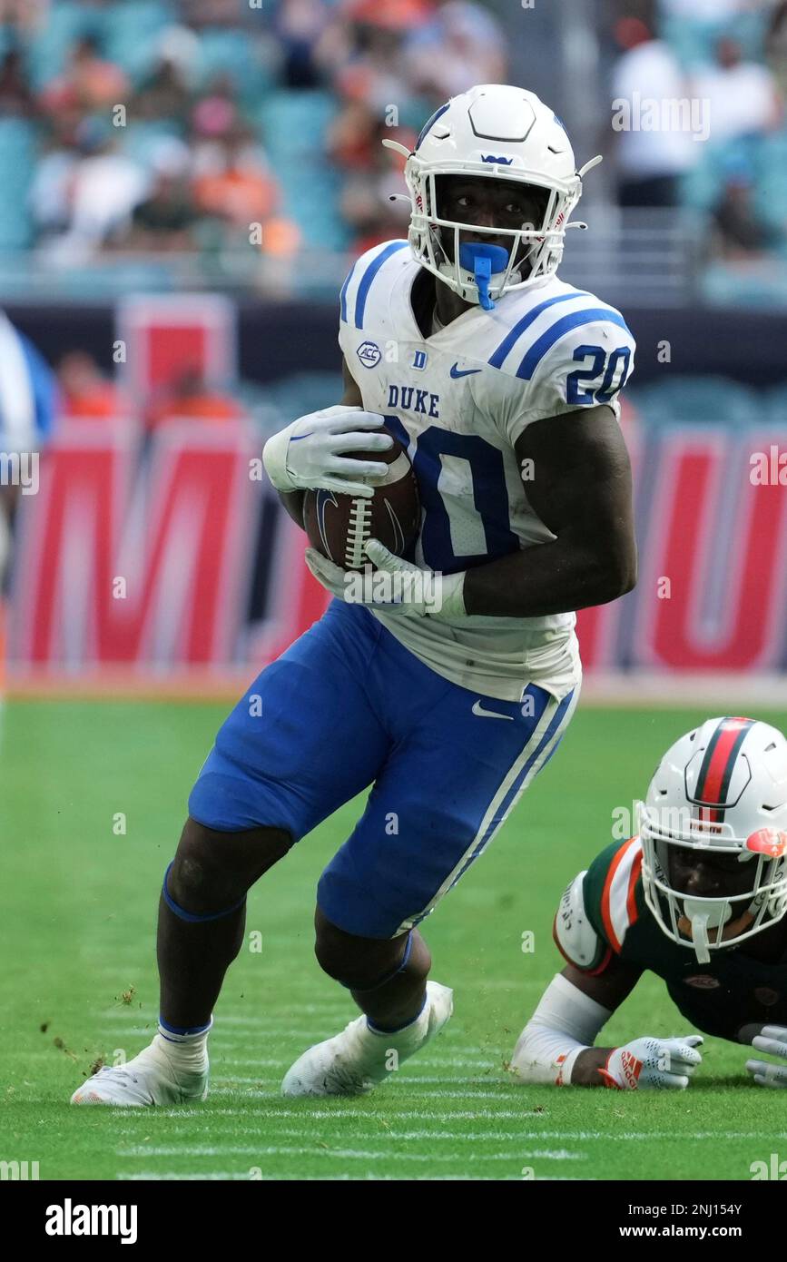 MIAMI GARDENS, FL - OCTOBER 22: Duke Blue Devils running back Jaquez ...