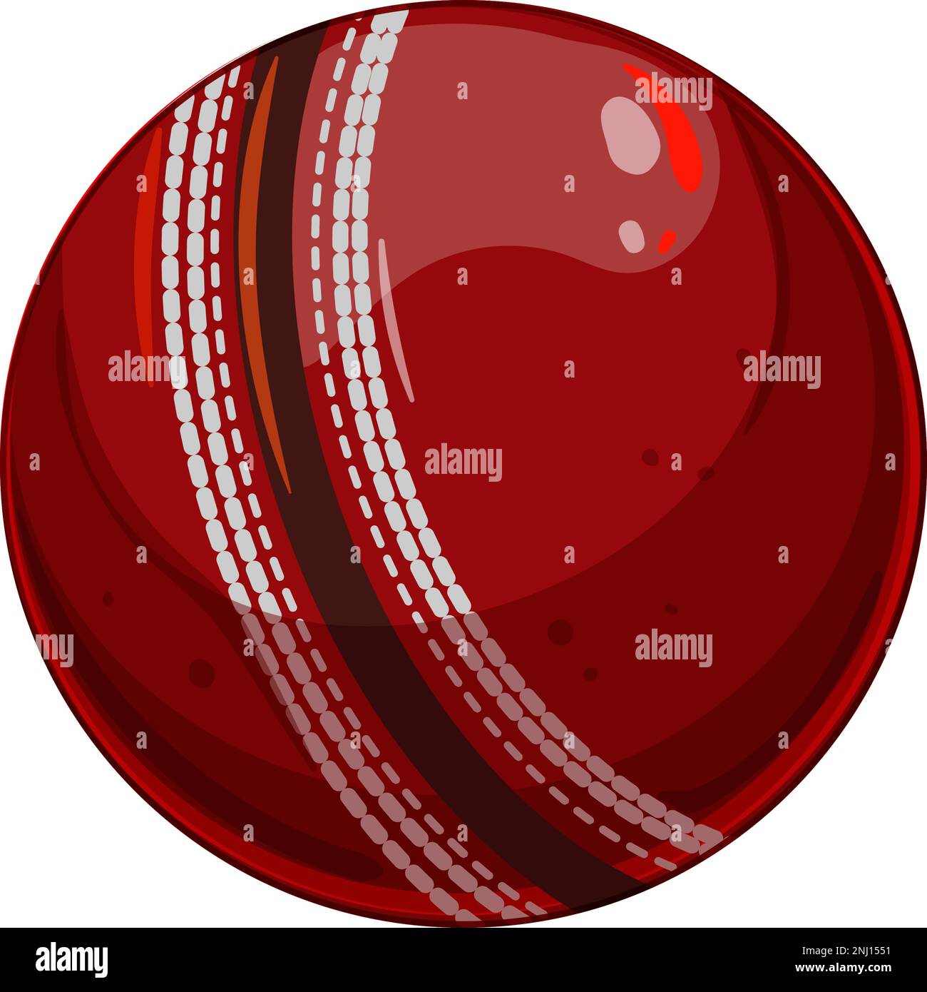 cricket ball sport cartoon vector illustration color Stock Vector Image ...