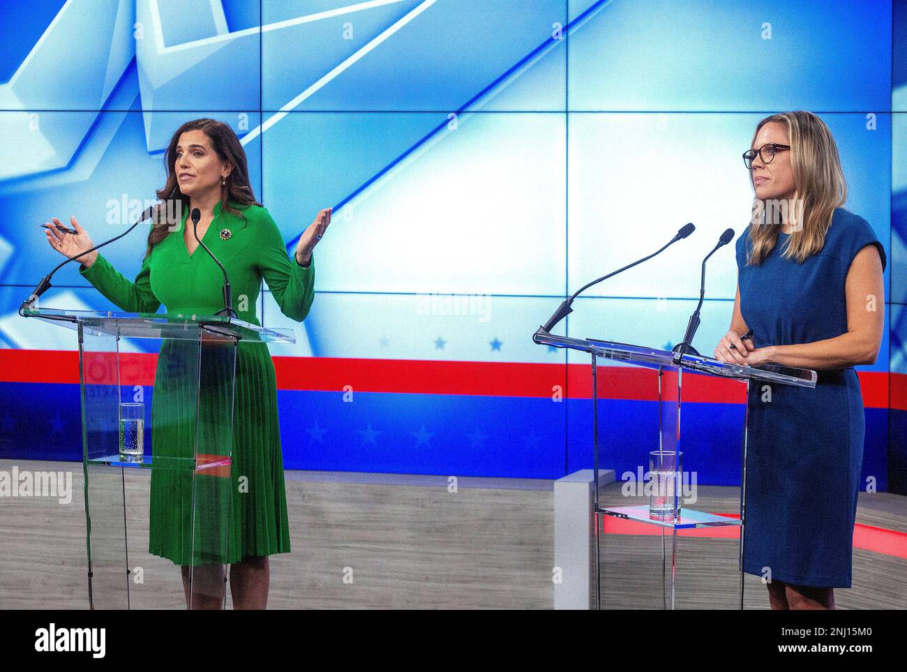FILE -Rep. Nancy Mace, R-S.C., left, and Democrat Dr. Annie Andrews ...